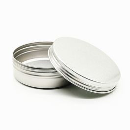 Tin containers - 100ml metal screw top tins flat